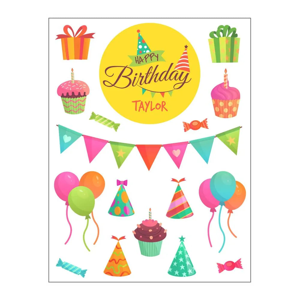 Party Hat Birthday Stickers – Dinkleboo EU